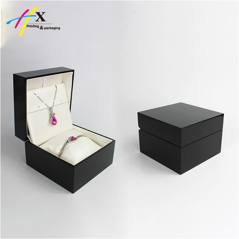 Wholesale black high glossy wooden jewelry box for bracelet and ...